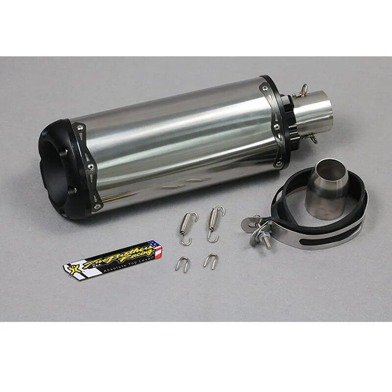 Выхлопная труба для мотоцикла из углеродного волокна США, глушитель для двух братьев, стальной глушитель CNC для Kawasaki Z1000 R1 GSR750 MT09 R6 CBR600 E