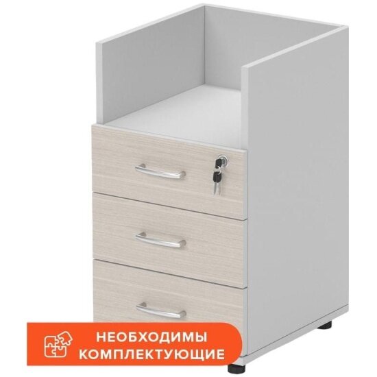 Тумба Easy TO Lead приставная Easy St 913922 св. дуб/сер. (440) 3 ящ