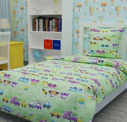 КПБ детский Бязь Машинки "Мирослава"