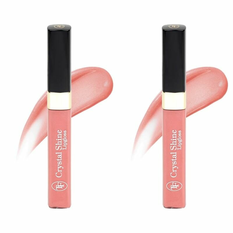 ТF Cosmetics Жидкая помада Cristal Shine Lipgloss, тон 49, розовый персик, 2шт