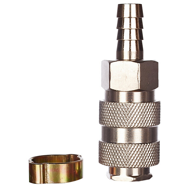 Переходник FUBAG рапид-муфта елочка 10мм с обжимным кольцом 10х15мм 1шт