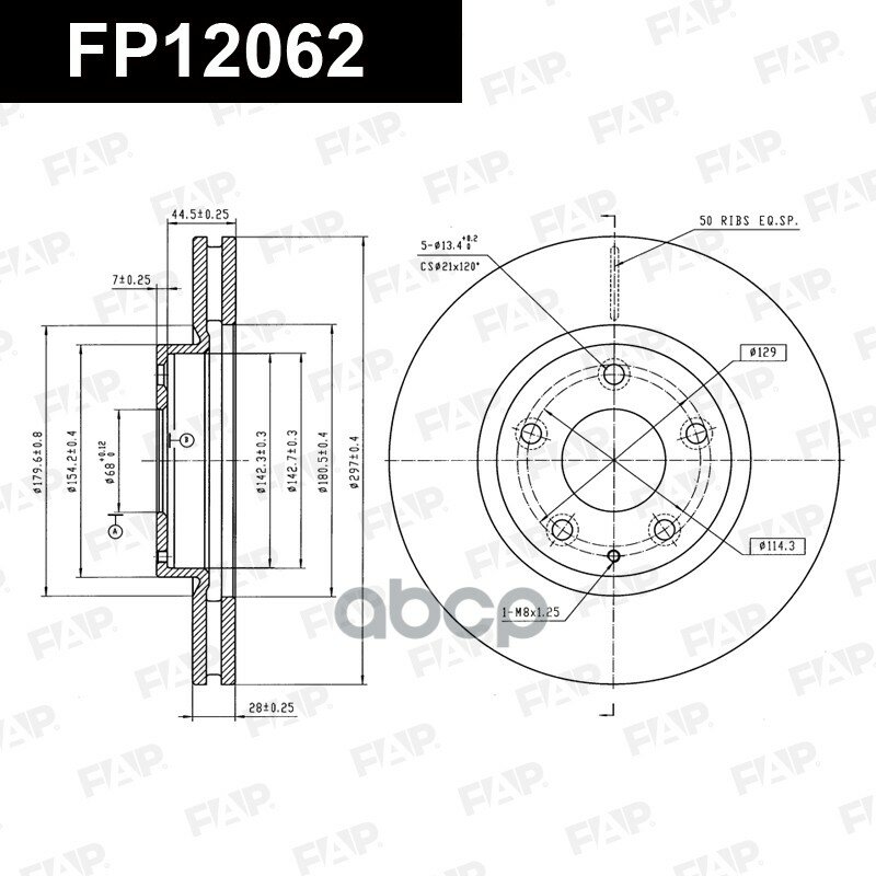 Тормозной диск FAP арт. FP12062