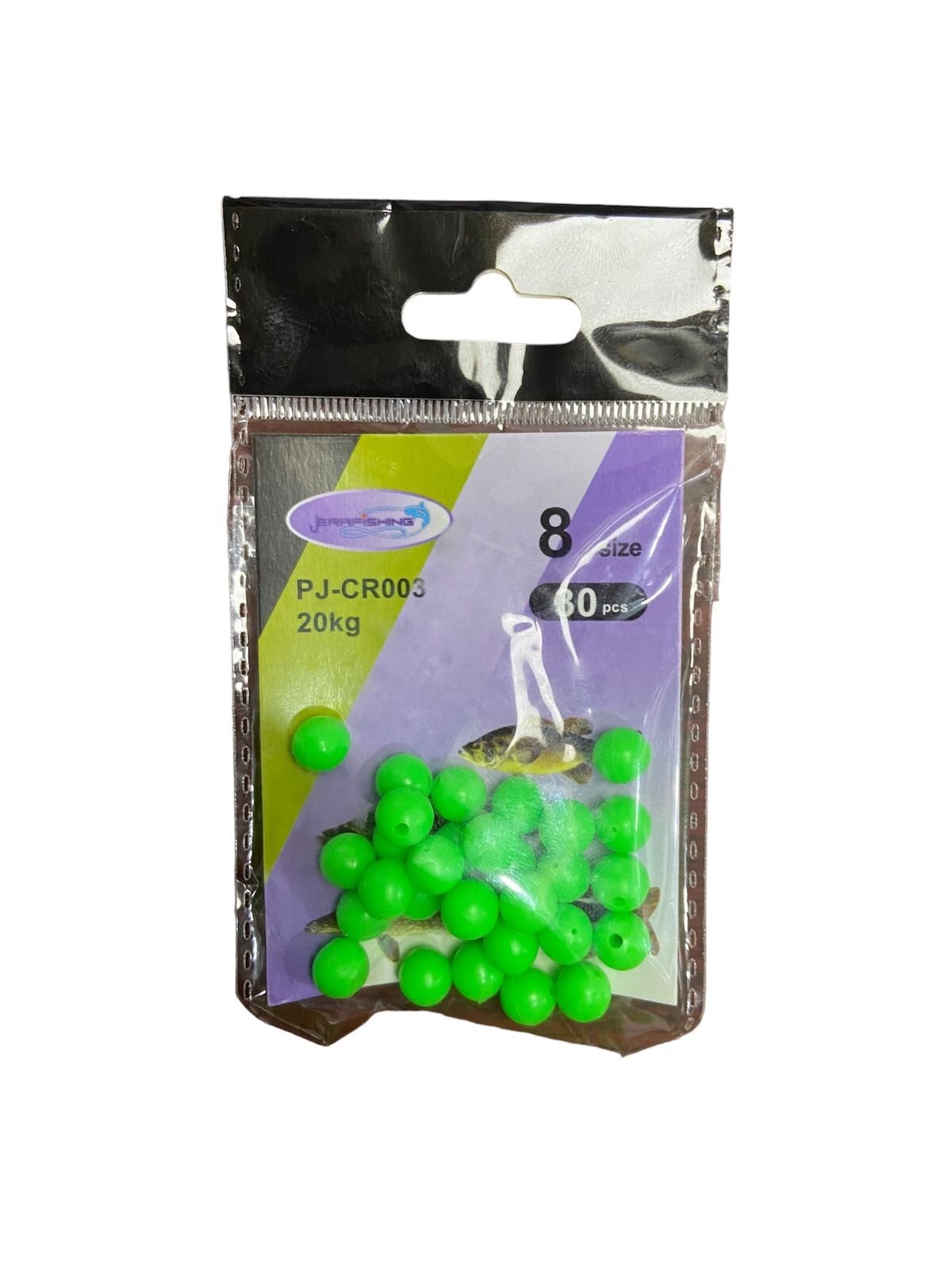 Бусины для кормушки Erafishing, мягкие, 8 мм, зеленый цвет, 30 шт