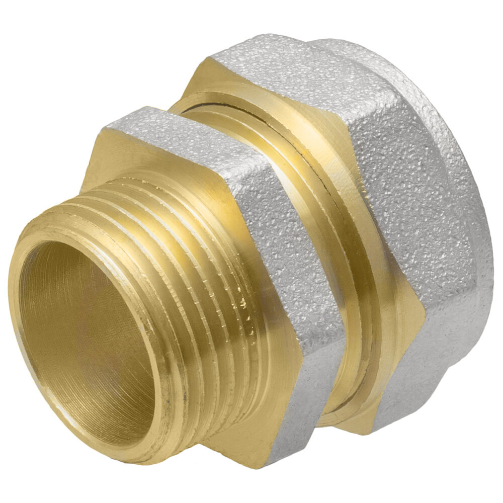 Соединитель Rvc 26 x 3/4", муфта, латунь, никелированный, 1 шт. — фото 1