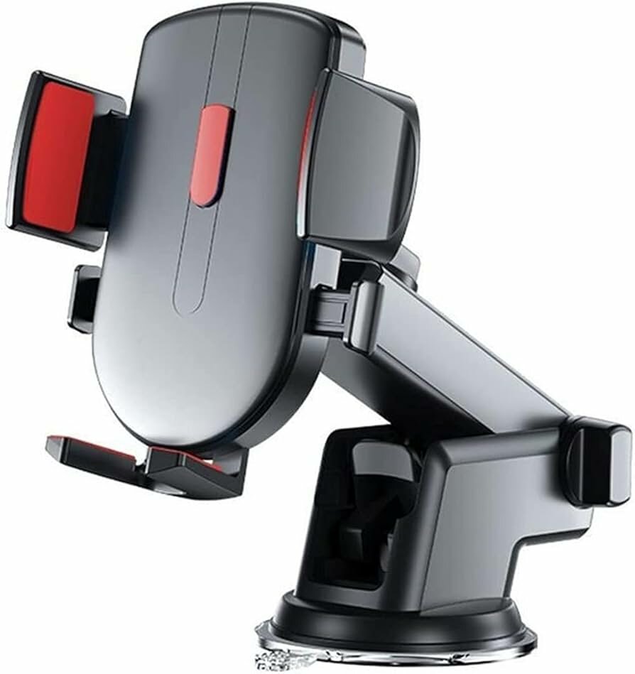 Автомобильный держатель Recci RZ02 Multi-Angle Holder Clamping Button Lock, Черный + Красный