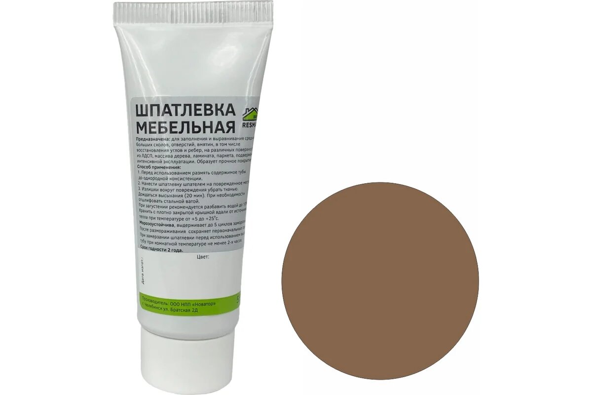 Resmat , Шпатлевка мебельная, цвет ясень темный, 55гр. (блистер) арт. 2430