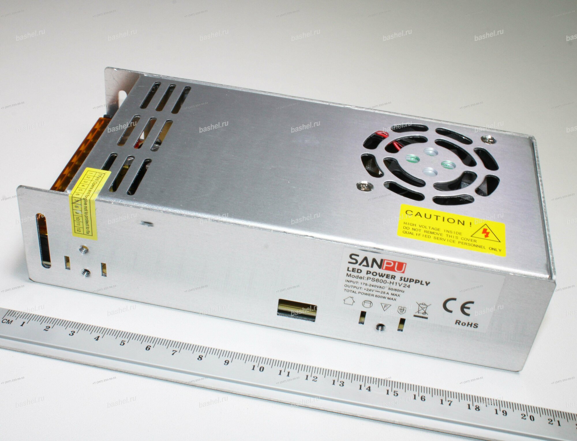 24V, 600W, 25A, 200-240VAC PS600-H1V24, Модуль питания сетевой (блок питания с винтами), SANPU