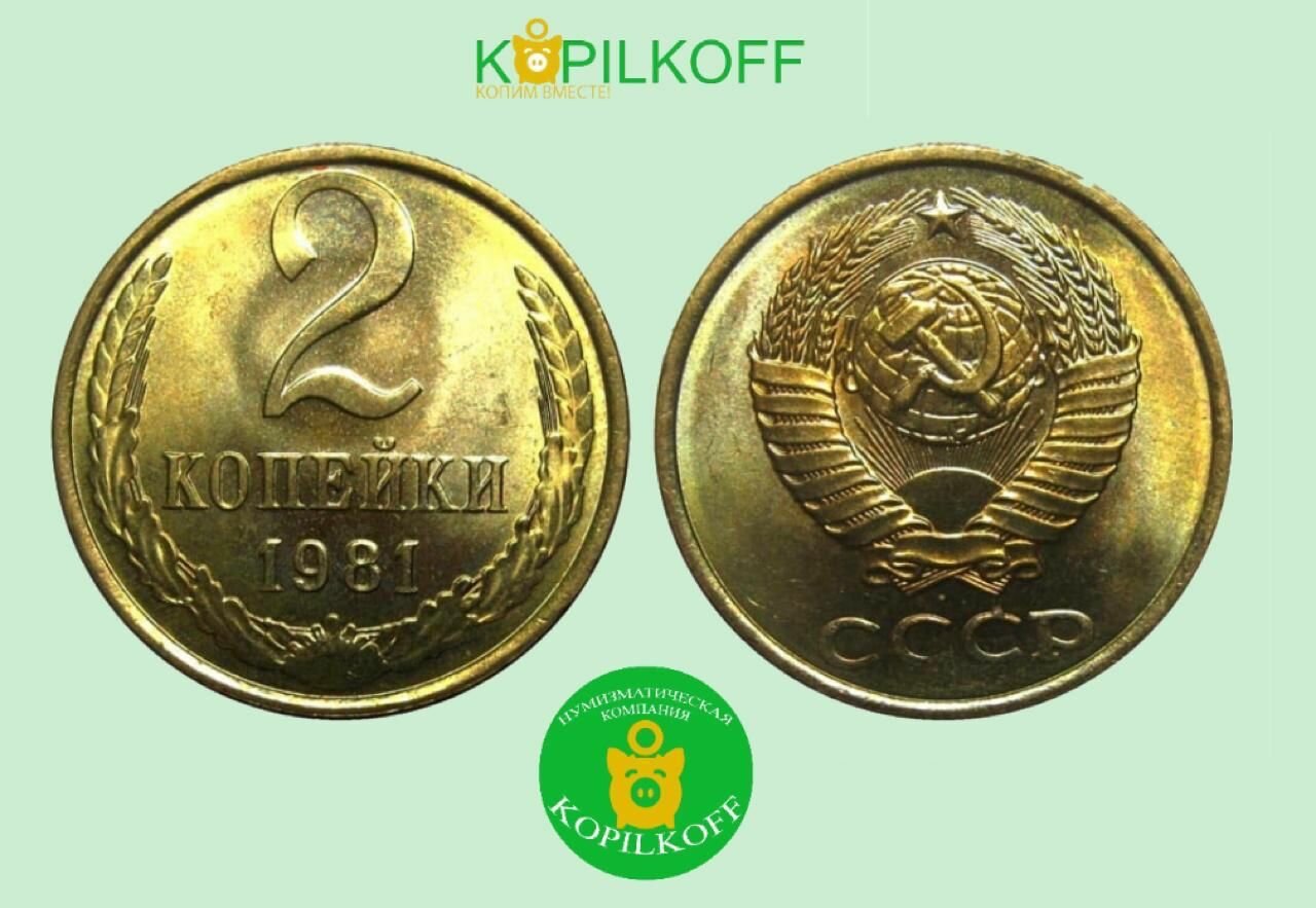 Монета 2 копейки 1981 г. в./Регулярного выпуска СССР/из оборота