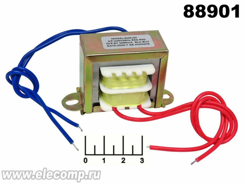 Трансформатор 9V 1A EI48*24 (S2112)