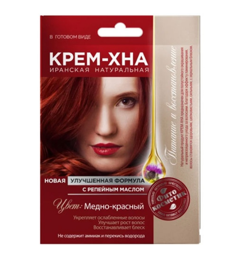 Крем-хна Fito косметик, медно-красный, 50 мл