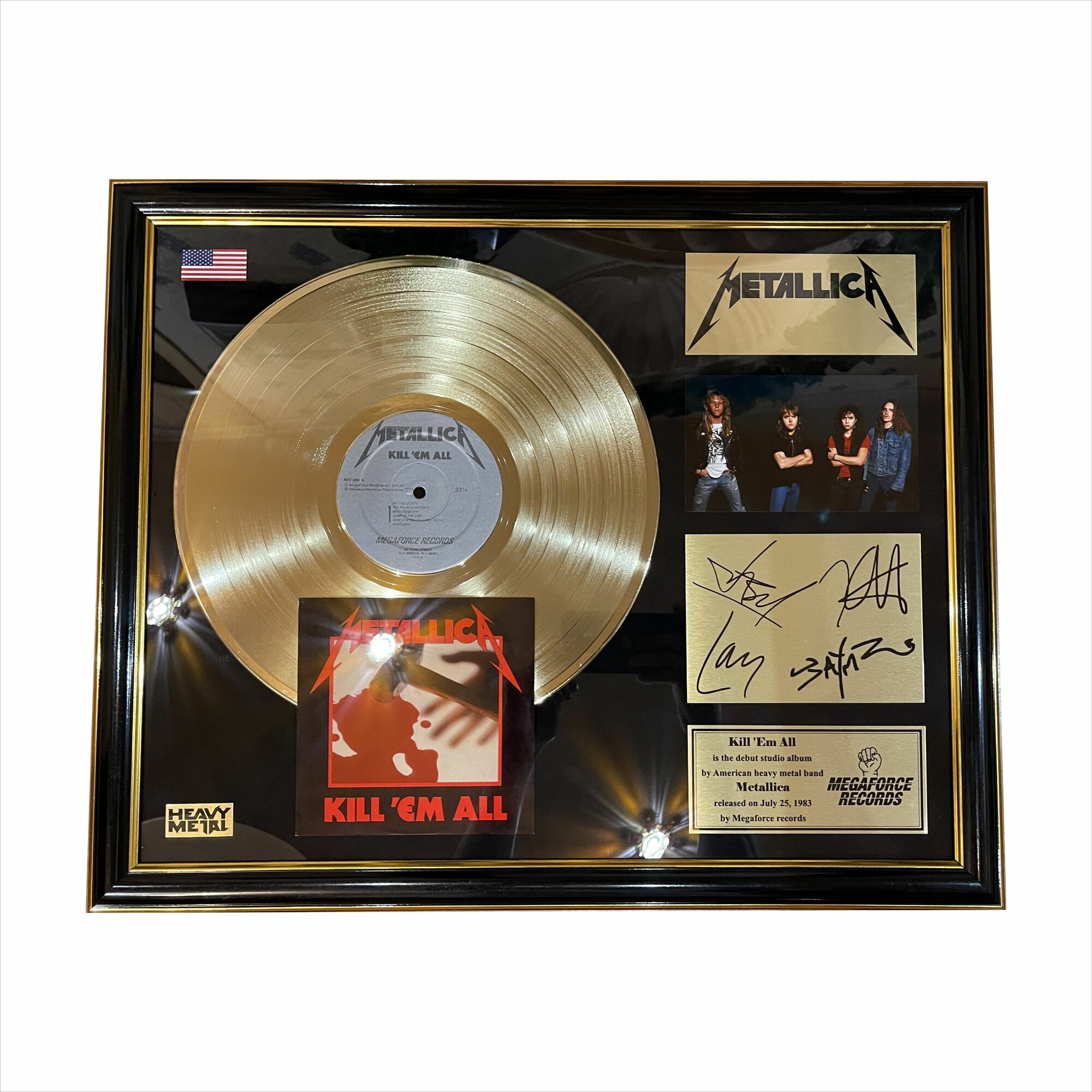 Картина в рамке с пластинкой Metallica