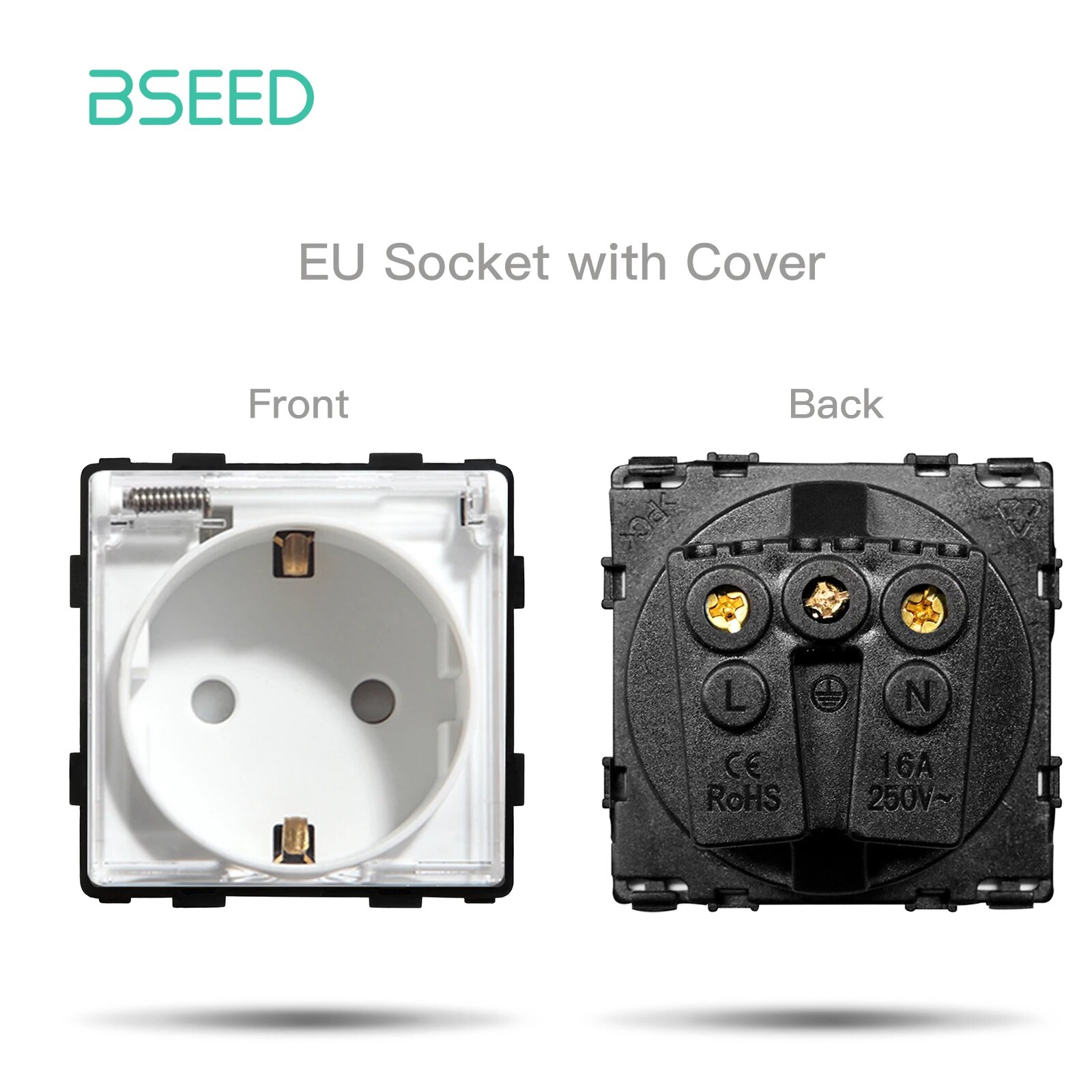 BSEED стеклянные рамки для розеток с датчиком движения