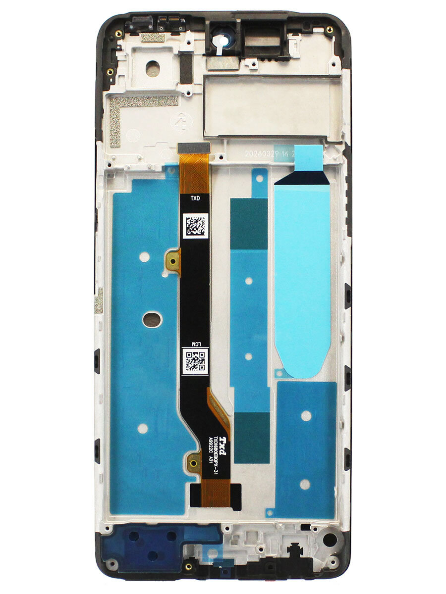 Дисплей для Tecno Pova 6 Neo (LI6) модуль с рамкой и тачскрином (черный) (HQ)