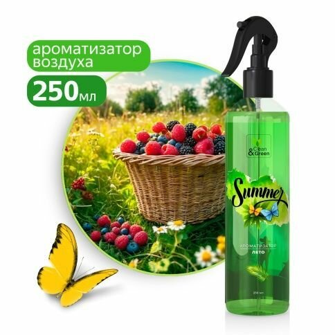 CG8128 Ароматизатор воздуха "Лето" (триггер) 250 мл. Clean&Green CG8128