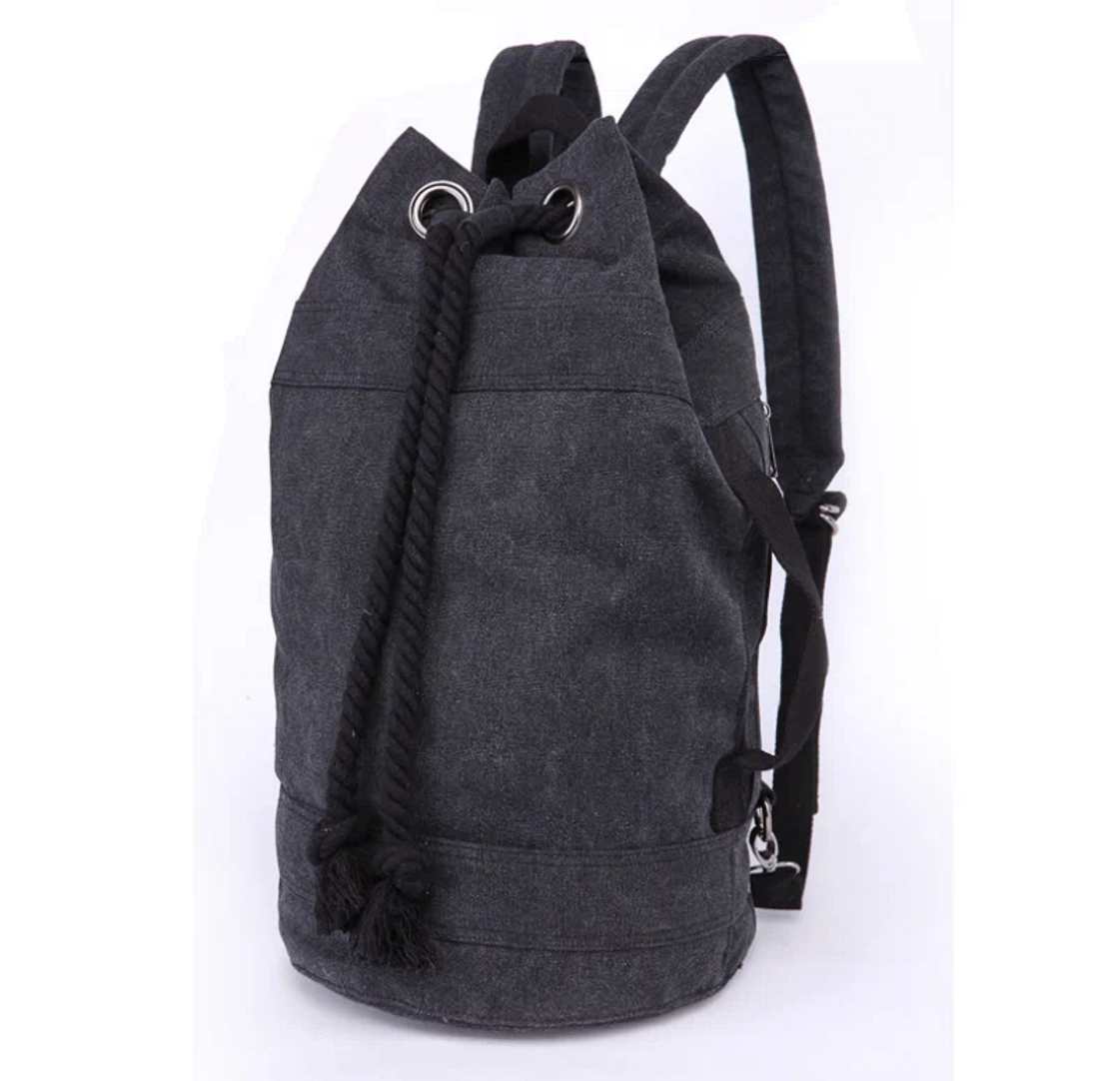 Рюкзак-торба-мешок Черный 30л. баул холщовый на веревке баул городской