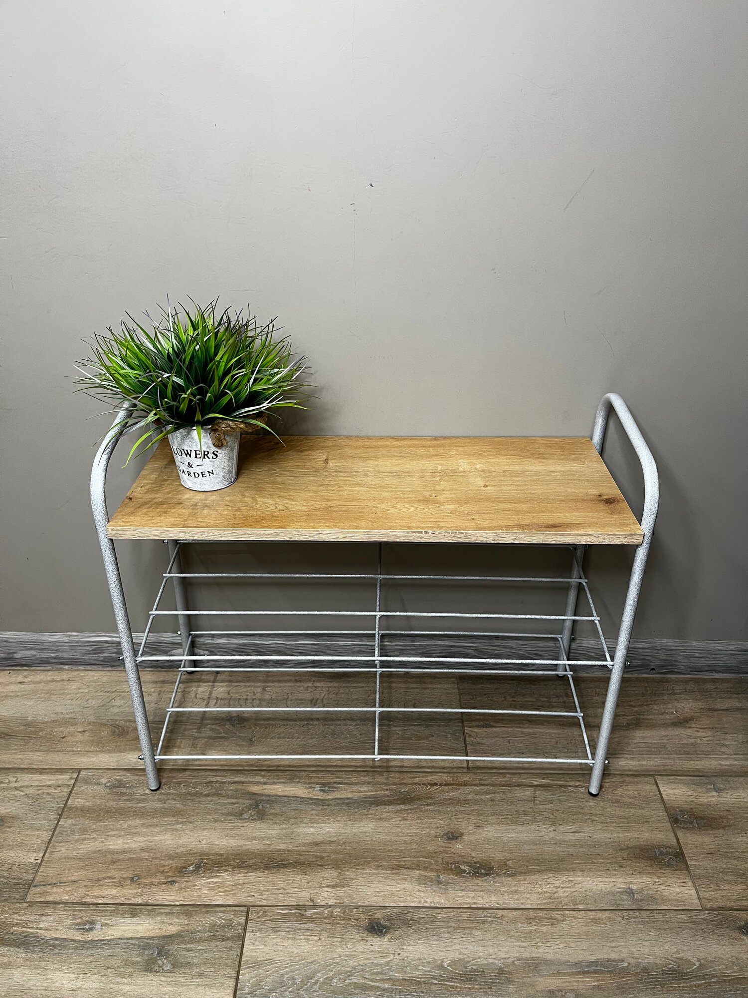 Обувница "Комофрт Мини", светло-бежевая, ЛДСП, металл, вместимость 6 пар