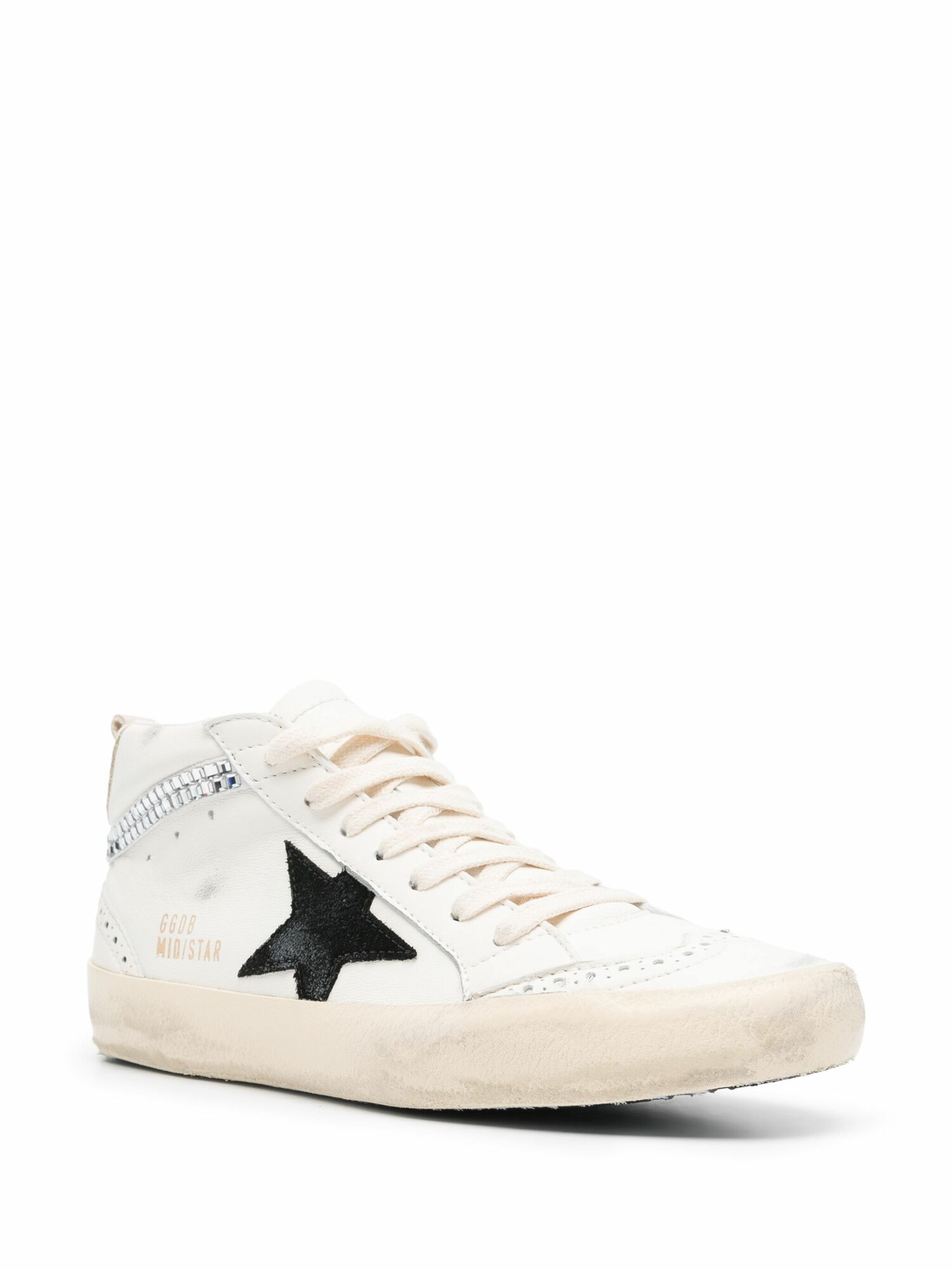 Кроссовки Golden Goose Mid Star, размер 38, бежевый/белый — фото 1