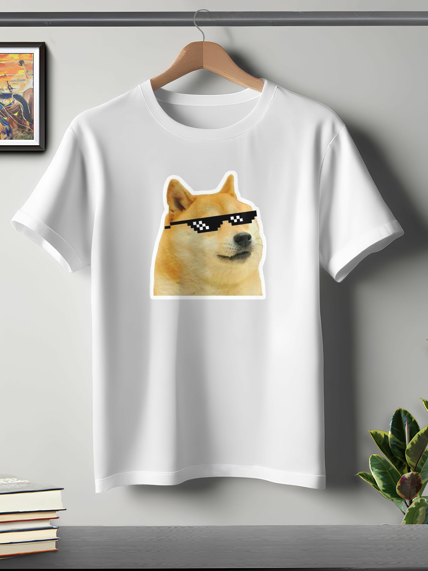 Футболка ONEQ унисекс 50-52 (XL) размер с принтом Мемы, белая