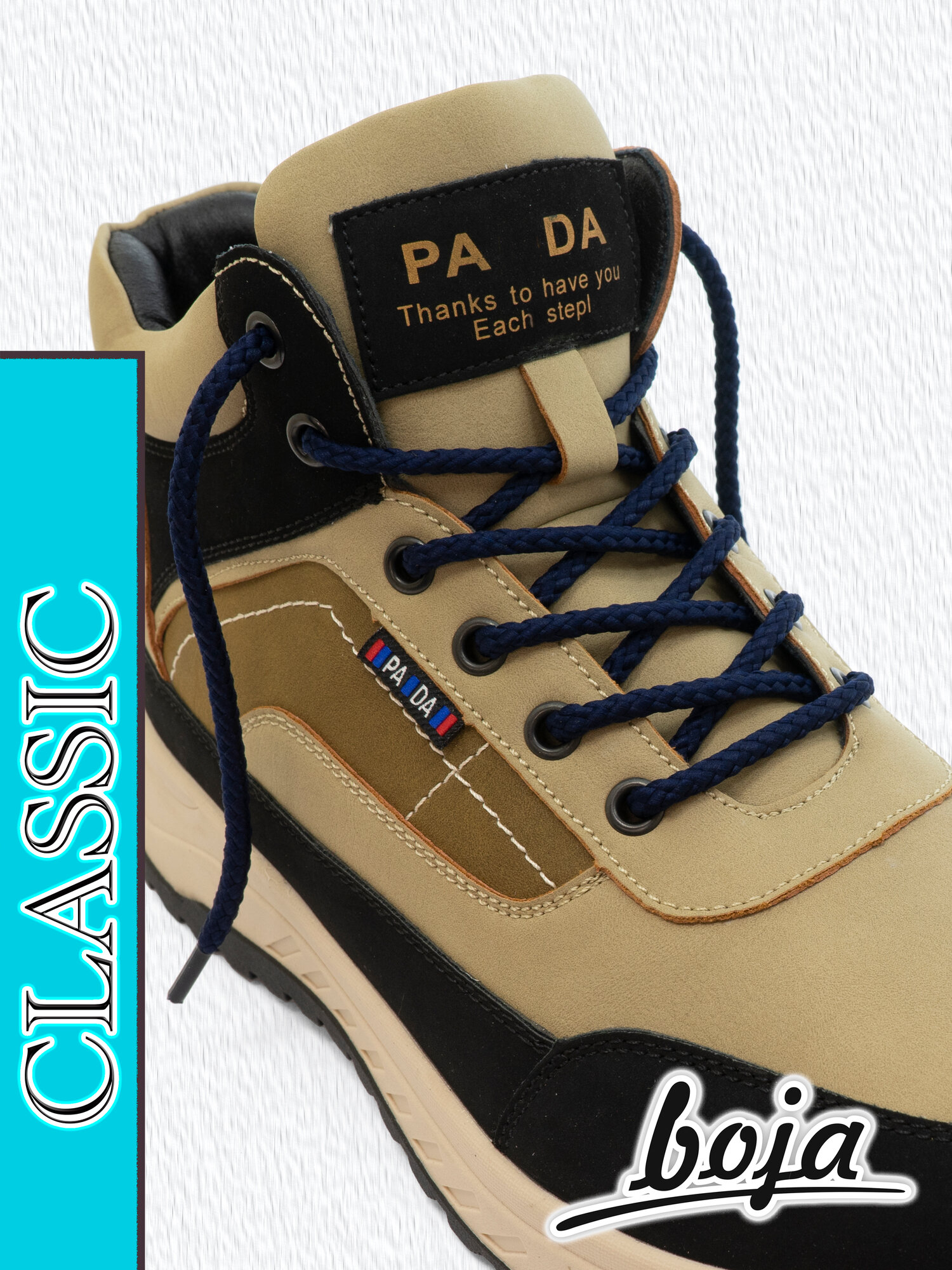 Шнурки для обуви BOJA (ЭФА), круглые, темные / синие, 120 см, для кроссовок; ботинок; кед; бутсов