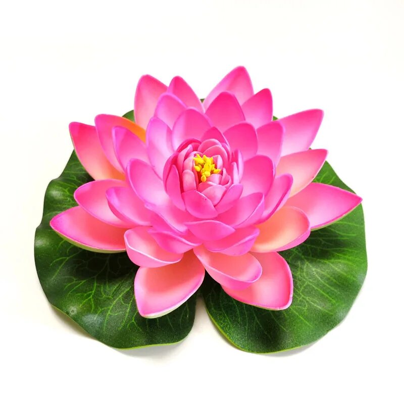 Искусственный цветок лотоса 10/17/28/40/60 см Розовый, 17cm pink