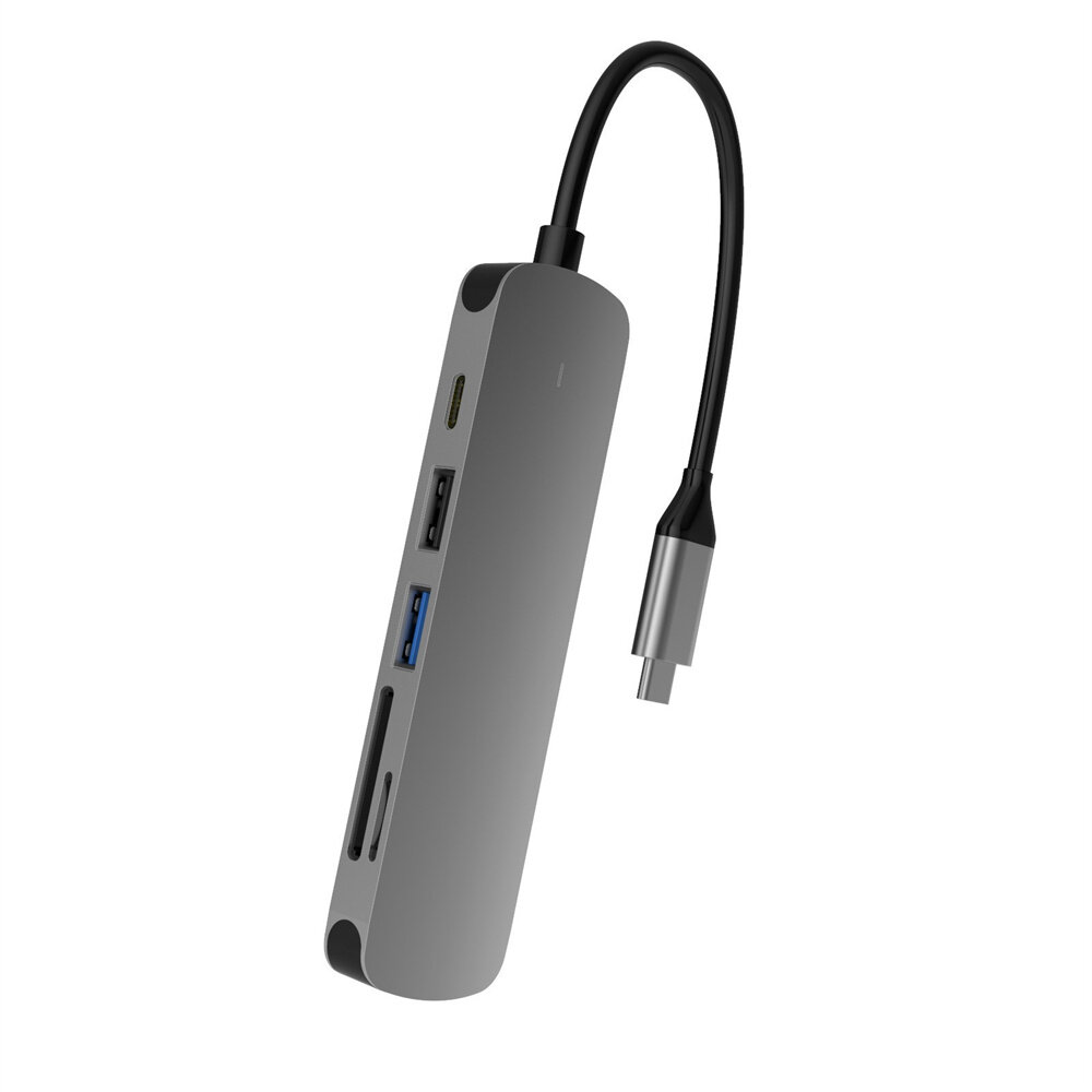 Док-станция 6-в-1 Type-C, Многофункциональный Концентратор USB3.0 Для большинства компьютеров