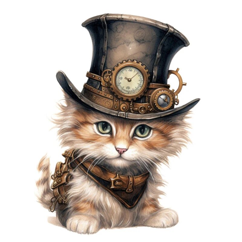 C175 # Наклейка на стену с изображением животного в шляпе, фон для детской комнаты, украшение для дома, Настенные обои для гостиной, забавные наклейки