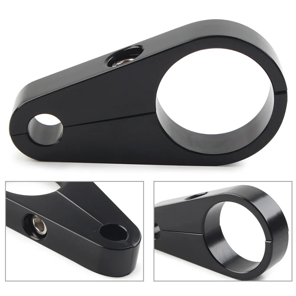 Хромированный/черный 1,25-дюймовый руль мотоцикла, тормозной трос сцепления, держатель зажима для Harley, Honda, Kawasaki, Yamaha черный