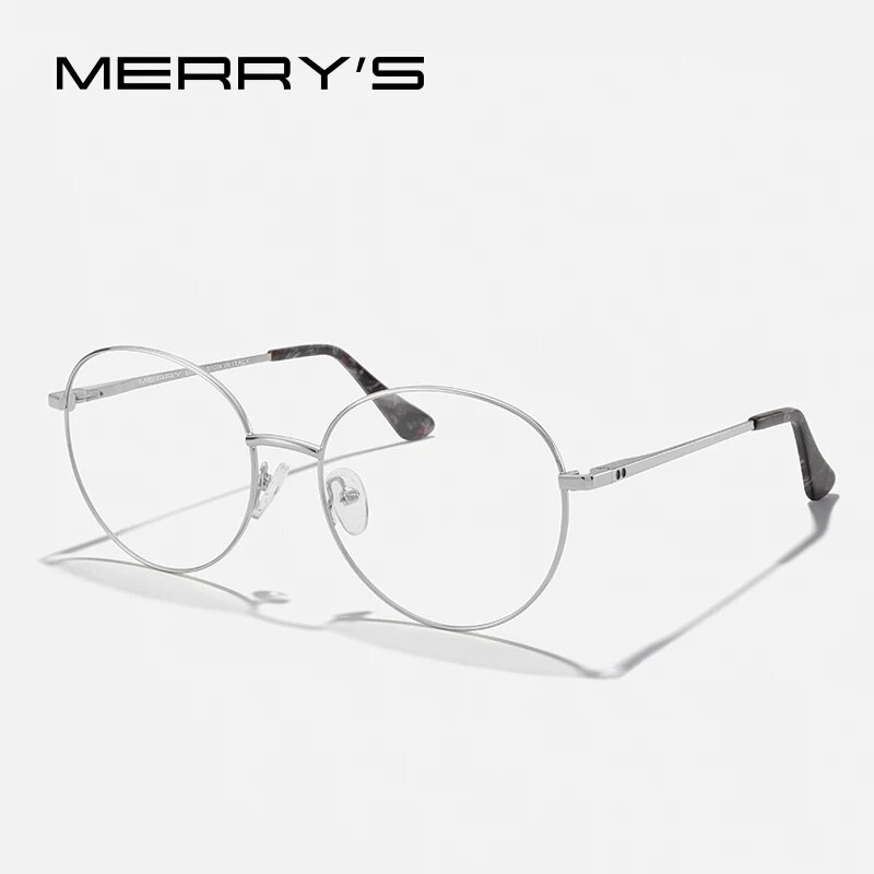 МERRYS S2465 оправа для очков, серебряный цвет