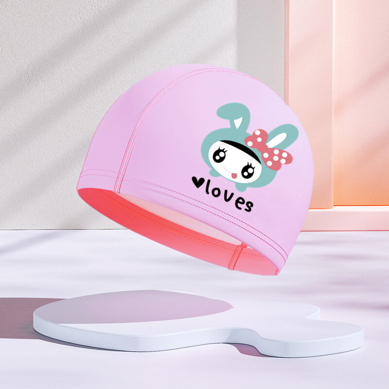 Шапочка для плавания "Астронавт", водонепроницаемая, с индивидуальным логотипом, розовая