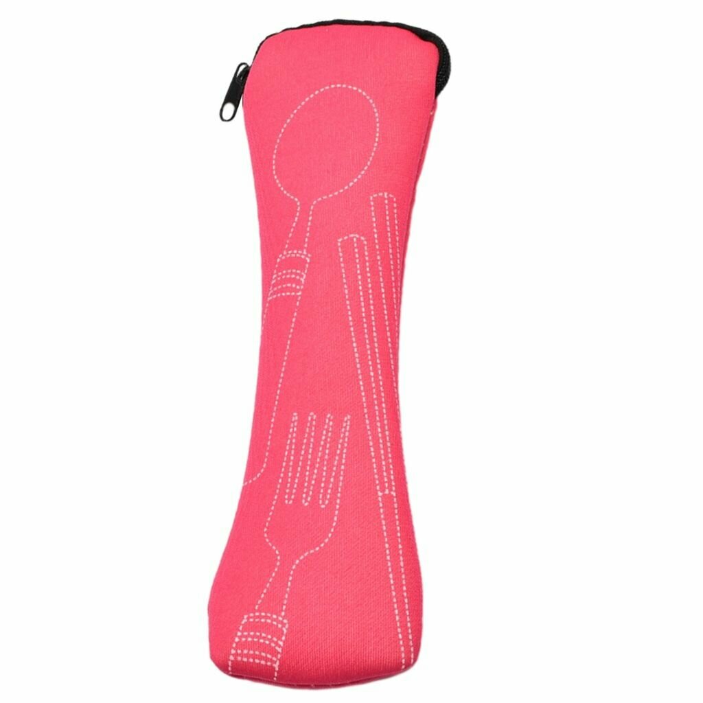 Походная посуда, Сумка для хранения портативной посуды - малиновая, 2 штуки