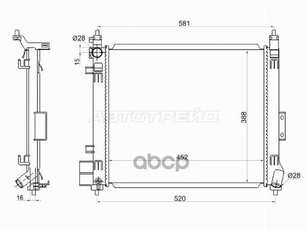 Радиатор Nissan Note 12-16 Sat арт. NS0001-E12-1