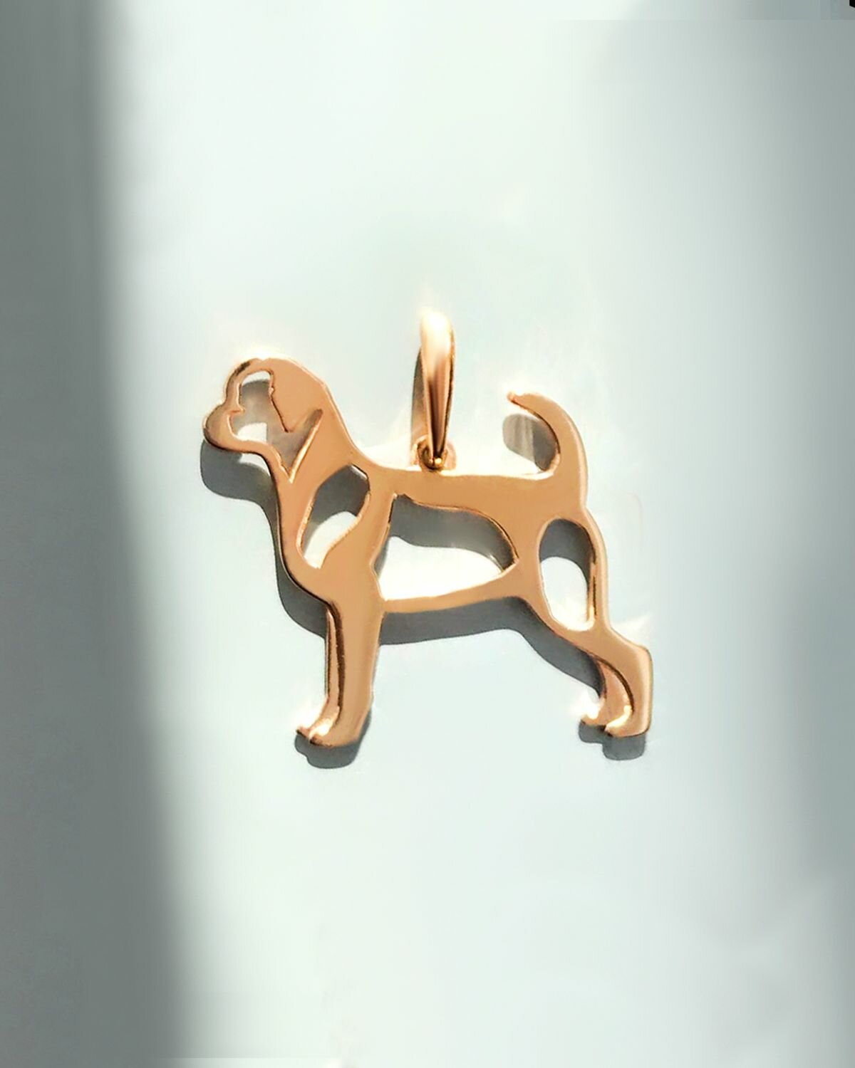 Подвеска, серебро, 925 проба, золочение