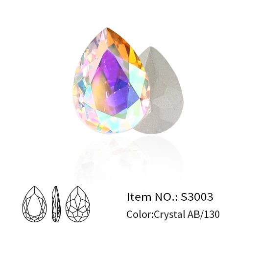 Стразы Crystal AB 18x25mm (5шт)