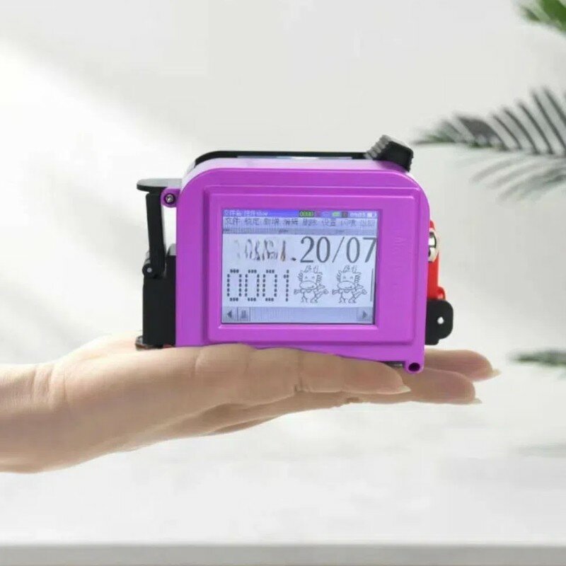 Струйный принтер，Принтер, мини-портативный струйный принтер, интеллектуальный автоматический, быстросохнущие чернила, дата изготовления, машина для кодирования банок