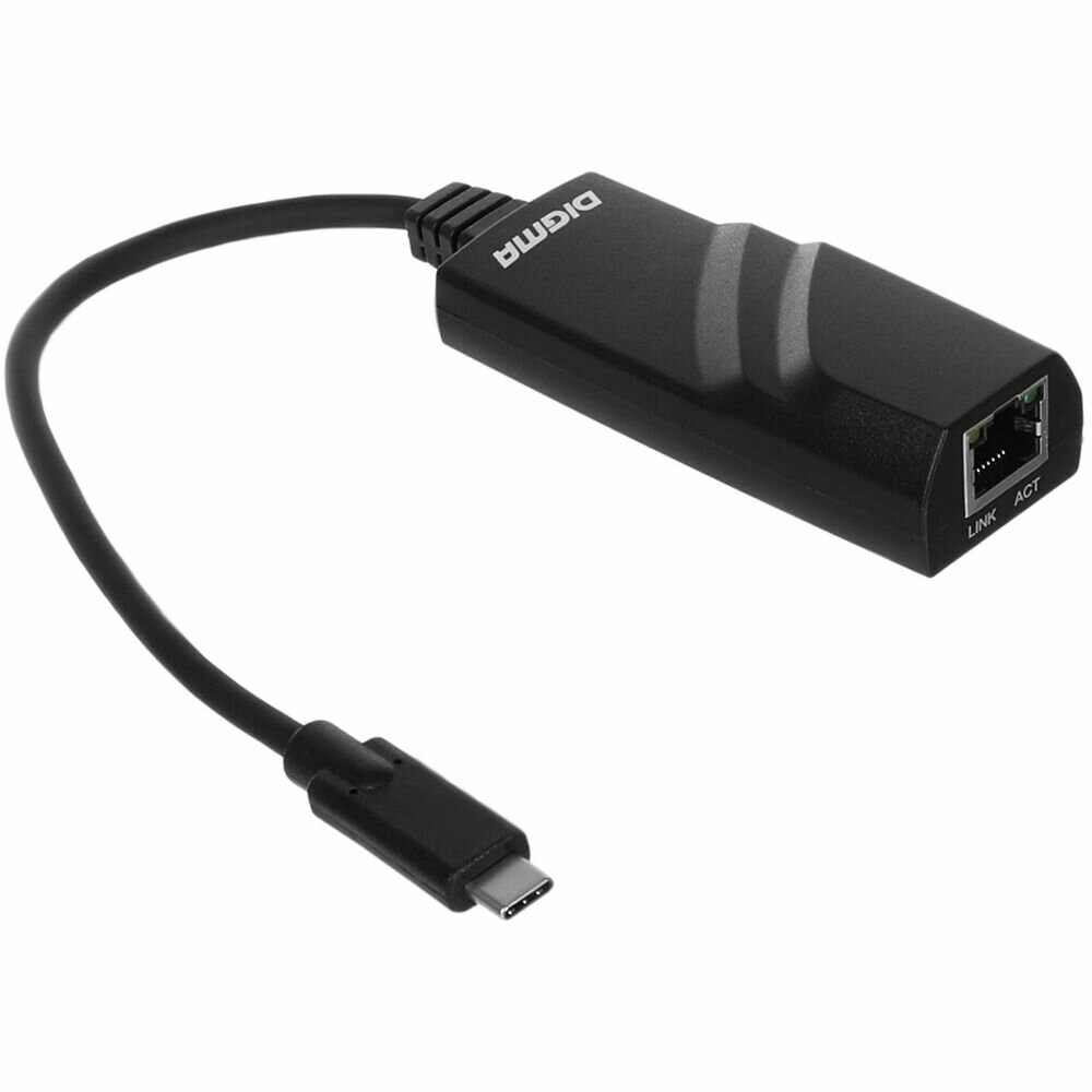 Адаптер Type C - RJ45 (1Gbps) Digma D-USBC-LAN1000