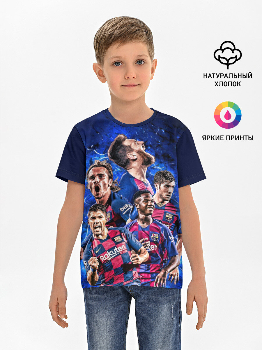 Футболка хлопковая детская Месси и Суарес