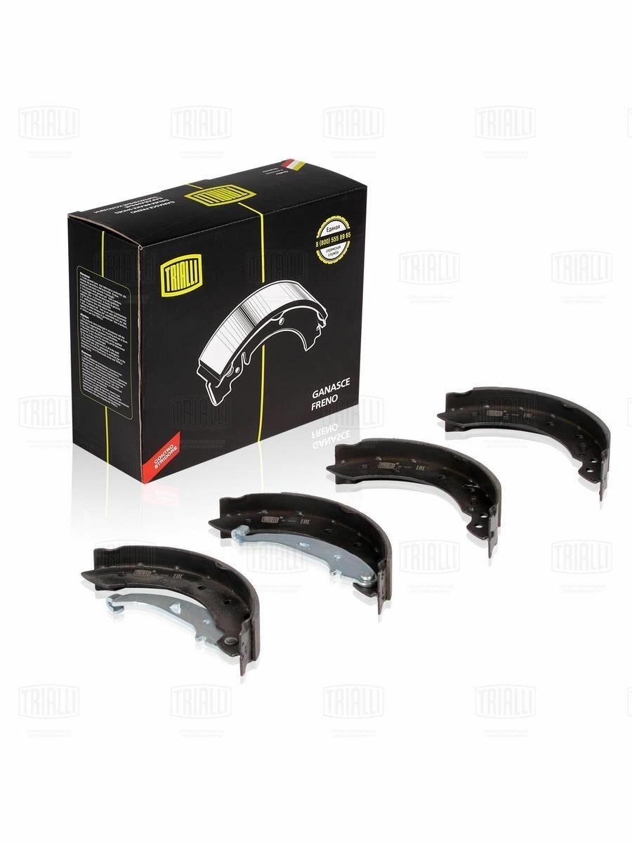 Тормозные колодки барабанные TRIALLI GF0959 для а/м Renault Logan, Sandero с тормозной системой Lucas TRW, 203x38 мм.