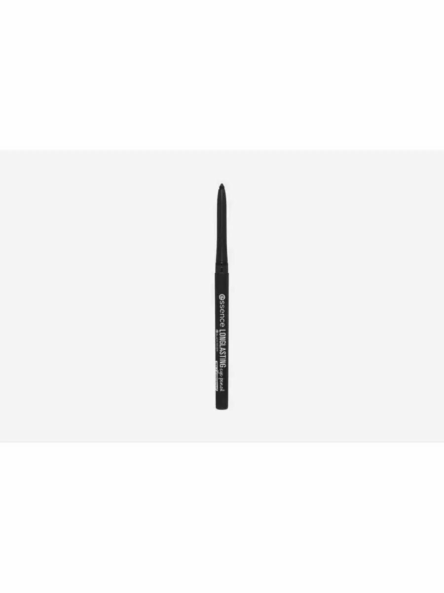 Карандаш для глаз Essence Long lasting eye pencil 1, автоматический, насыщенный цвет, стойкость