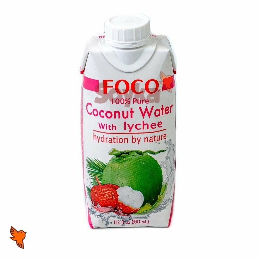 Кокосовая вода с соком личи без сахара Foco, 330мл