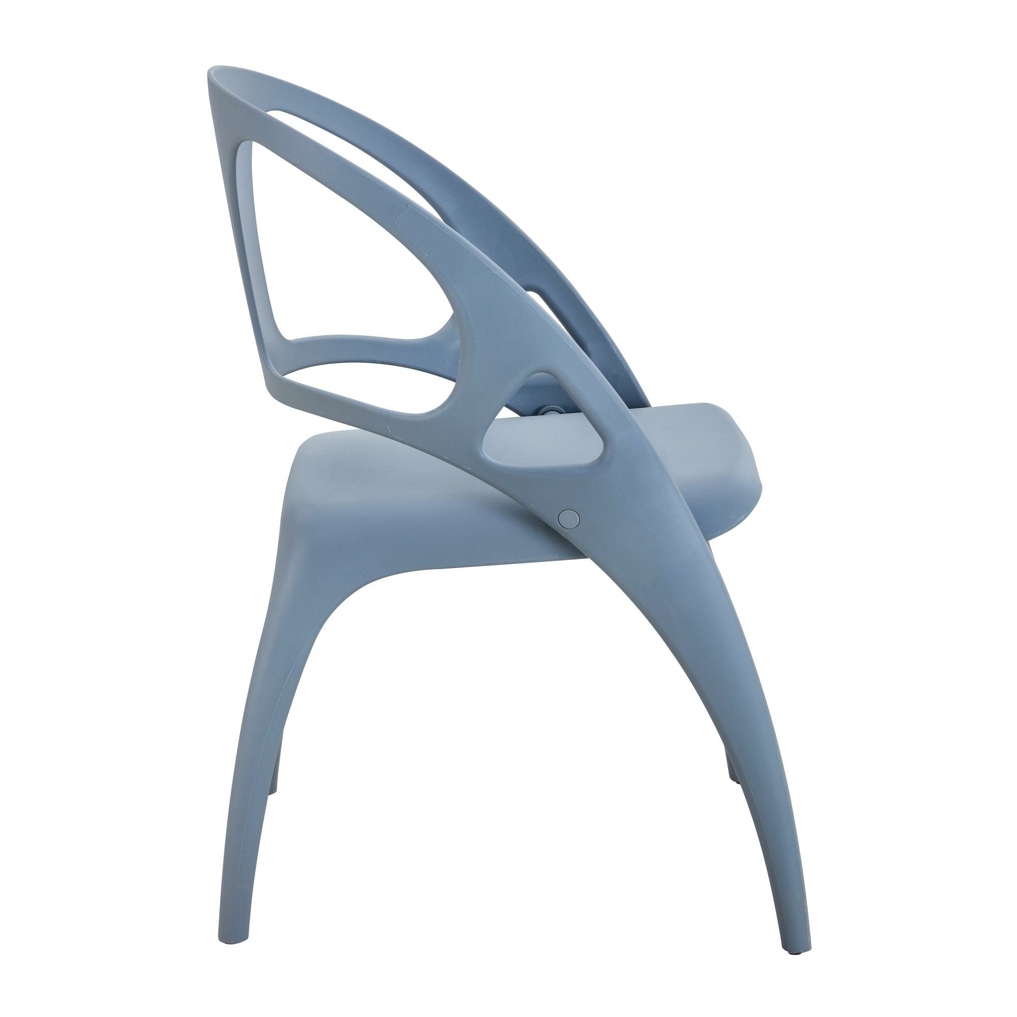 Стул складной Liara STOOL GROUP серый, пластик, твердое сиденье, с подлокотниками