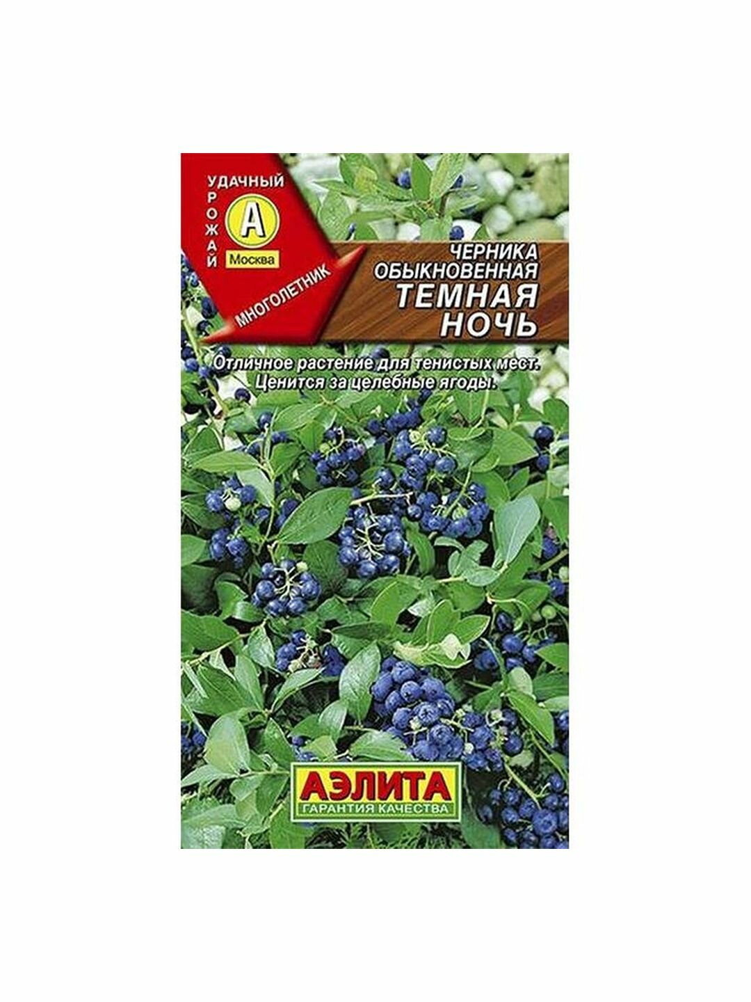 Семена Черника Темная ночь, обыкновенная, Аэлита, 1 пачка - 0.01г семян
