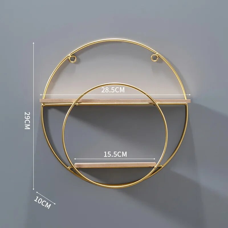 Настенная круглая железная полка