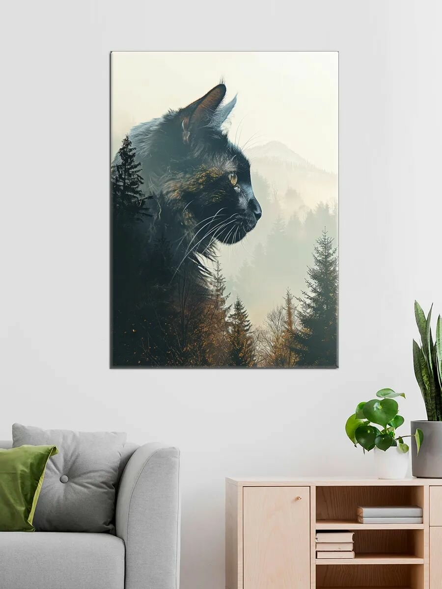 Картина на стену "Кошки горы", 30х40 см
