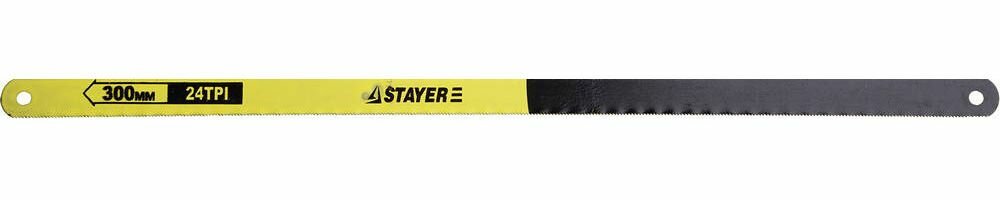 Полотно для ножовки по металлу STAYER 24 TPI, шаг 1 мм, 300 мм, 10 штук 1588-S10