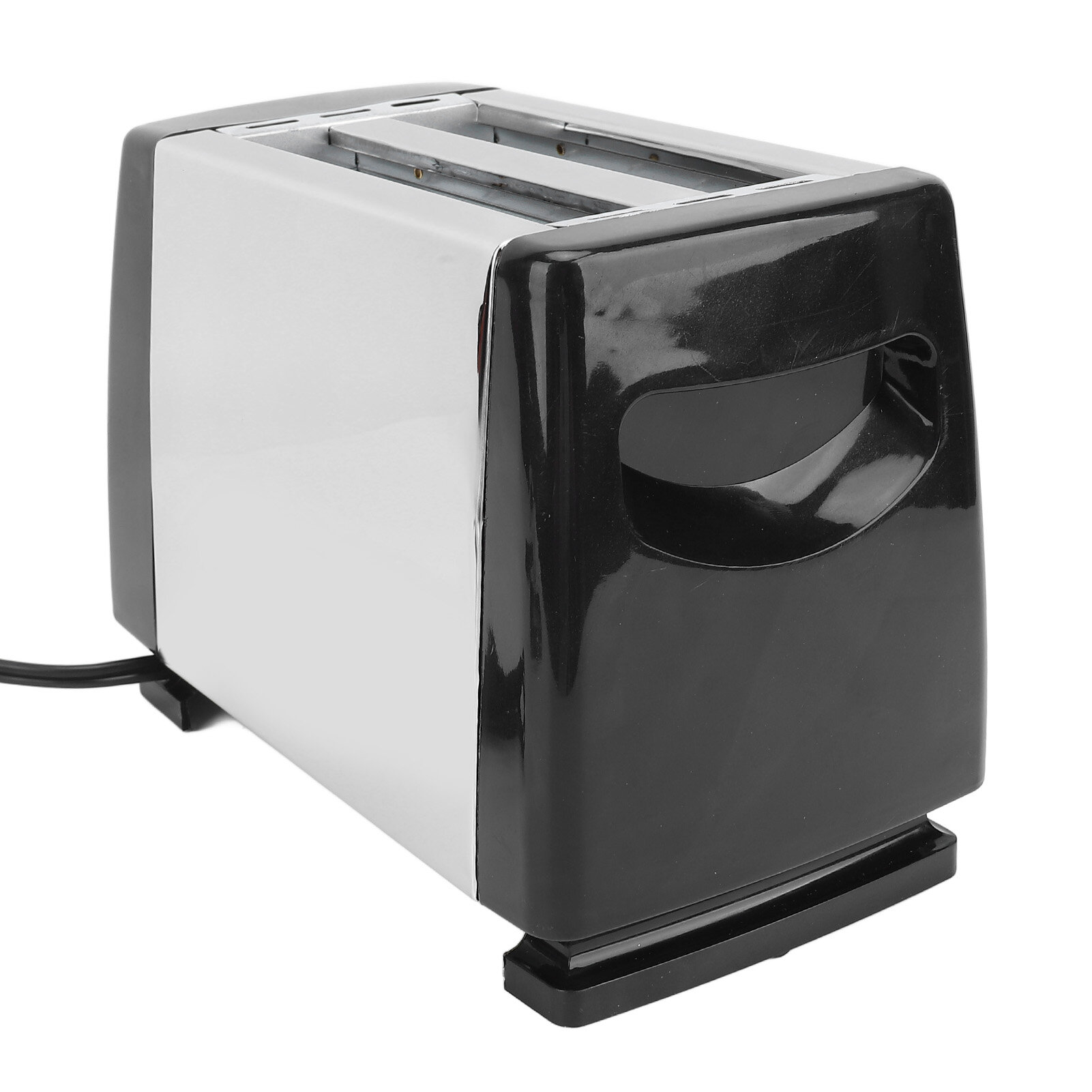 Компактный портативный тостер для хлеба из АБС-пластика и нержавеющей стали с широким слотом на 2 ломтика, для дома, вилка США 110 В