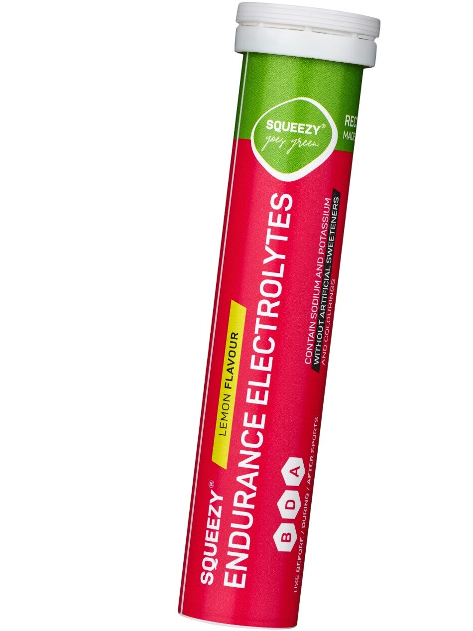 Электролиты в шипучках SQUEEZY Endurance electrolytes 20 таблеток, Лимон — фото 1