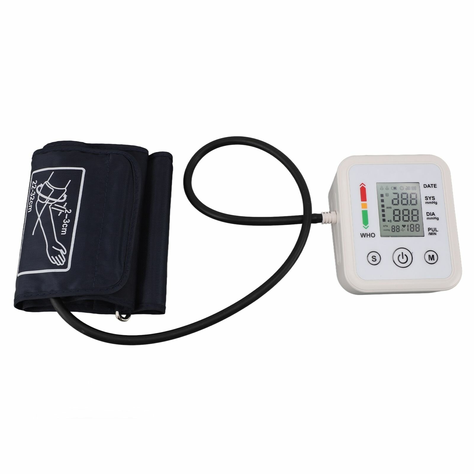 Монитор артериального давления, ЖК-дисплей на плечо, большие цифры, батарея, питание от USB, автоматическая машина BP, 6 В постоянного тока для домашнего использования