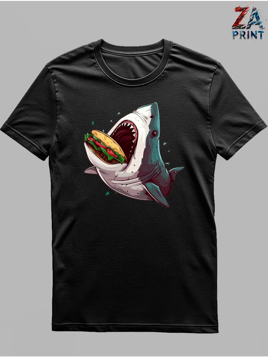 Футболка голодная акула