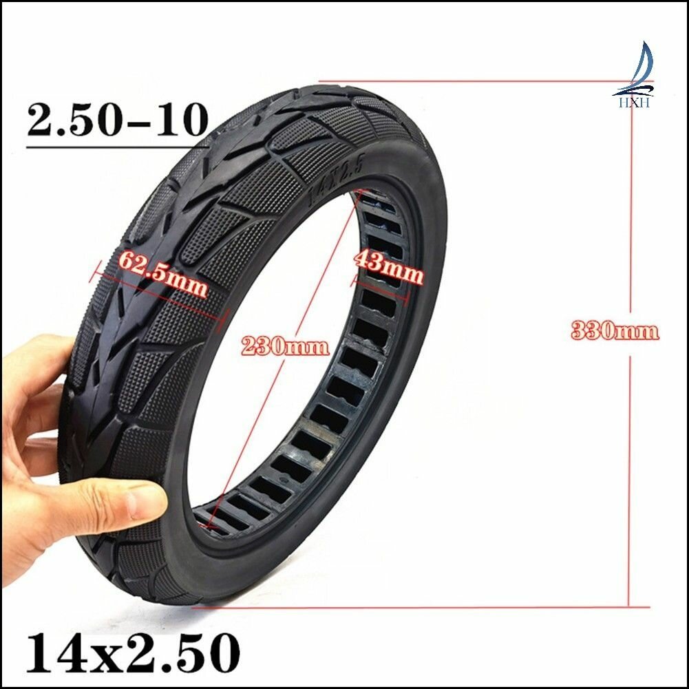 OZ-HMPH-14-дюймовая 14x2.50 сплошная шина 2.50-10 ненакачивающая шина для электромобиля