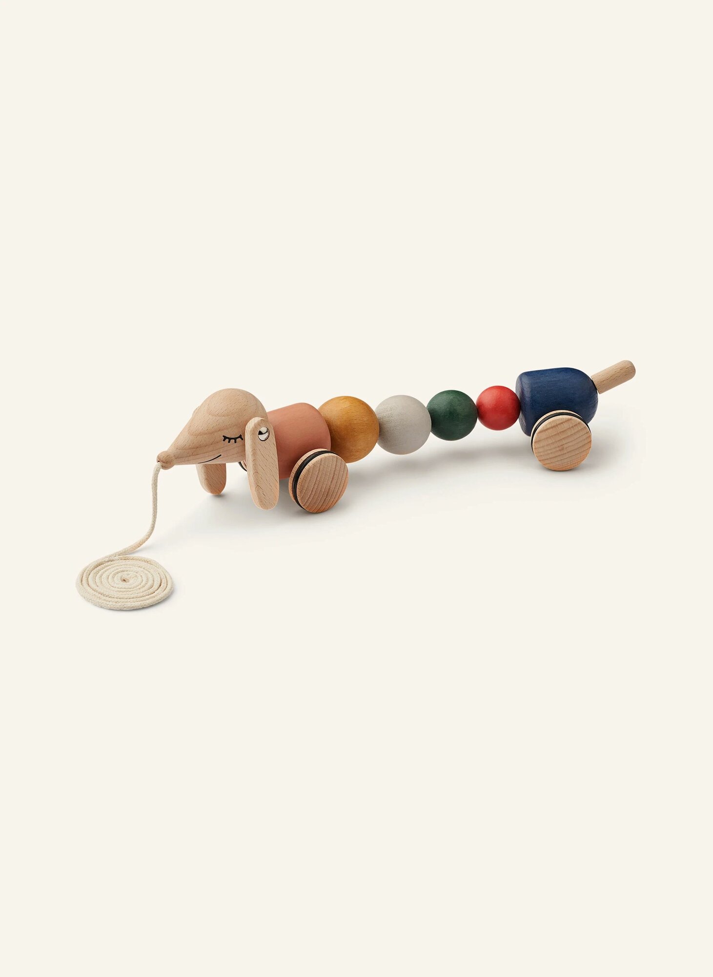 Игрушка деревянная в форме таксы LIEWOOD, размер 7,5x27,5x6 см, цвет светло-коричневый
